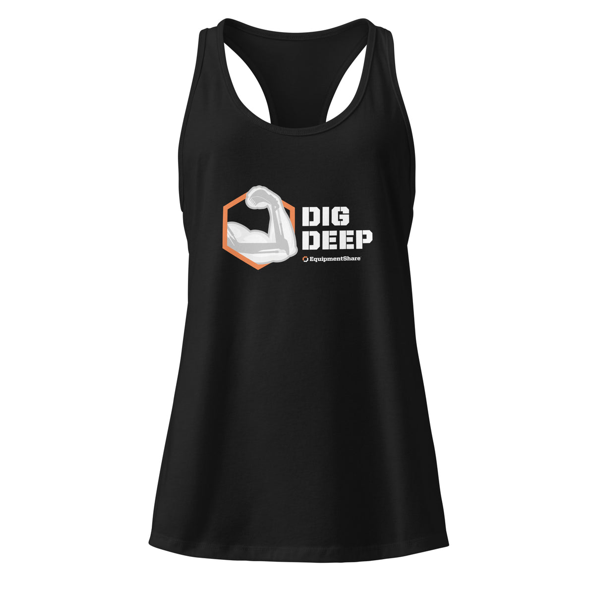 DIG DEEP MUSCLE Women’s fitted racerback tank top — ES Swag Store
